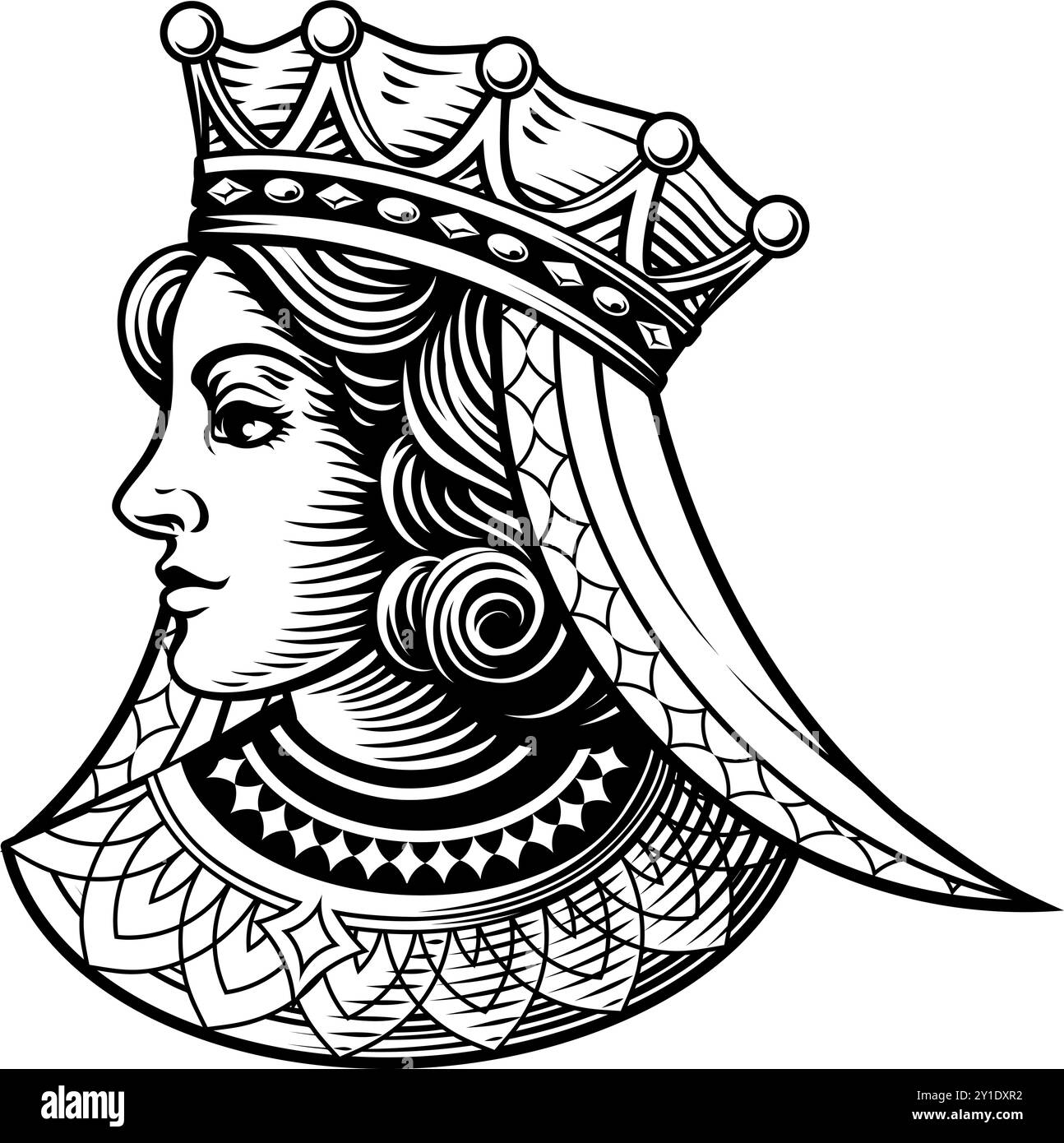 Cartoon queen head hi-res stock photography and images - Alamy