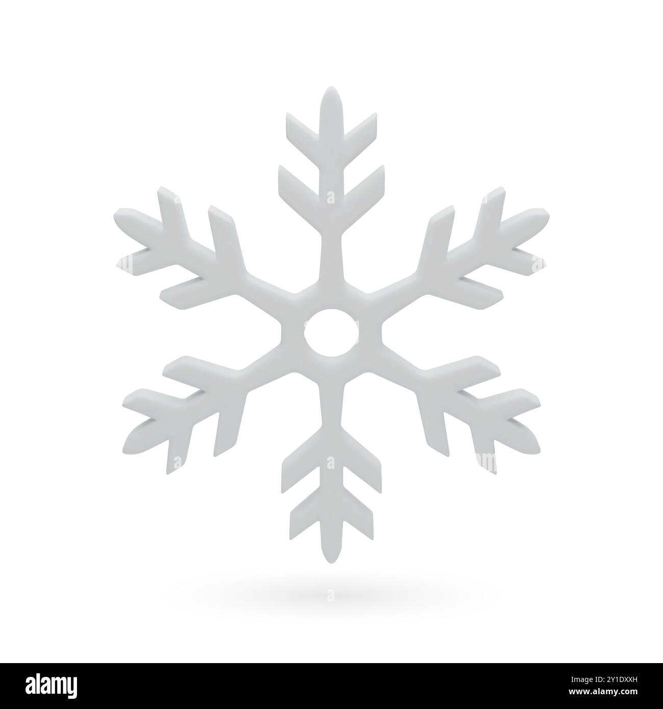 3d realistic snowflake isolated on white background. Vector ...