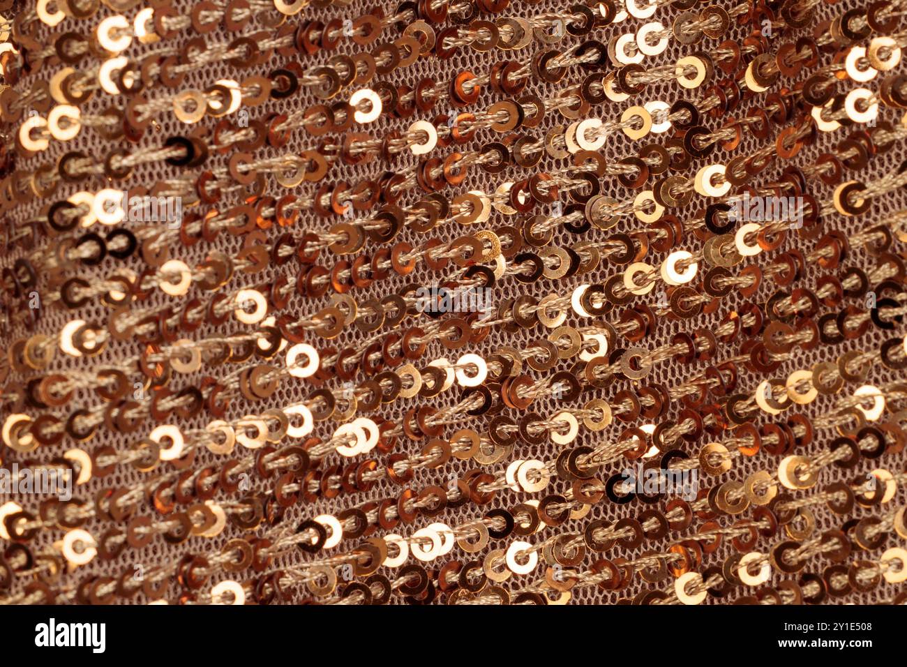 Gold Sequins Fabric Macro Close-Up Stock Photo - Alamy