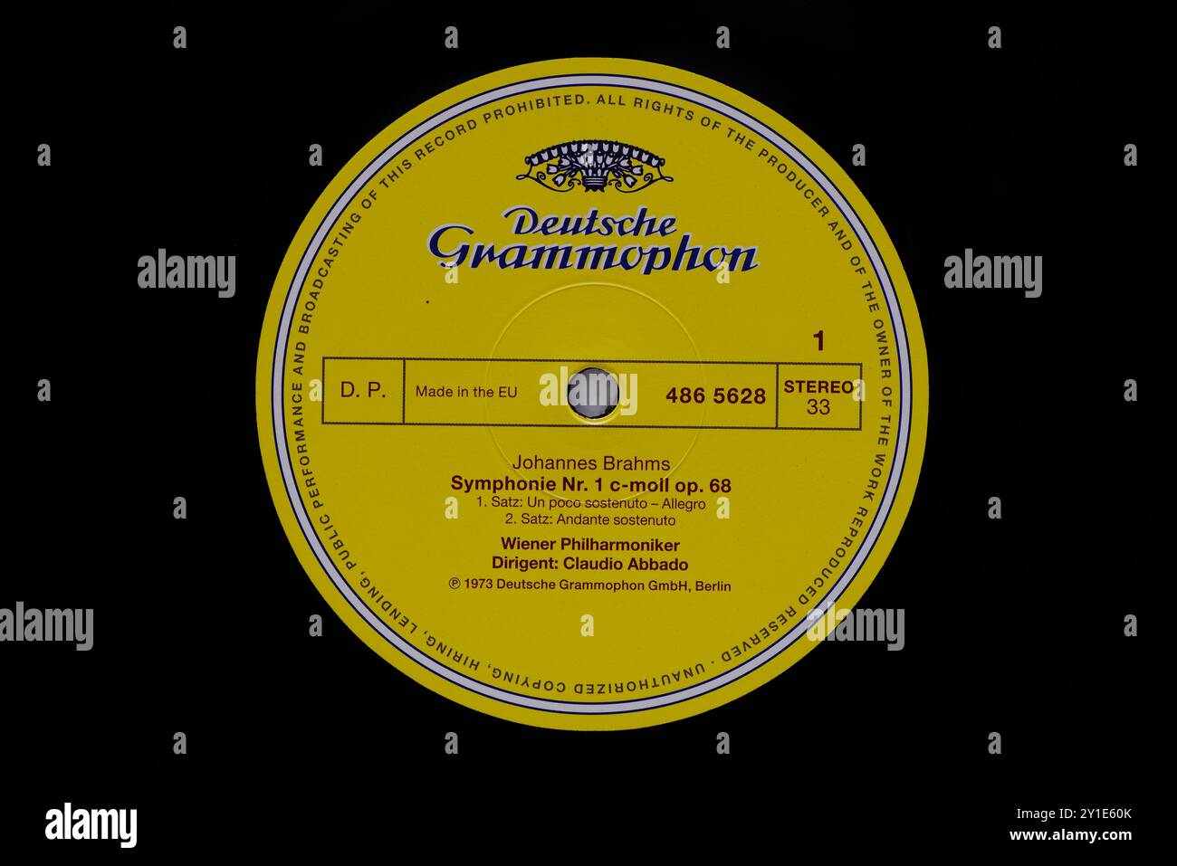 Vinitage Record Label: Johannes Brahms, Symphony No. 1, Vienna Philharmonic, Conductor: Claudio ...