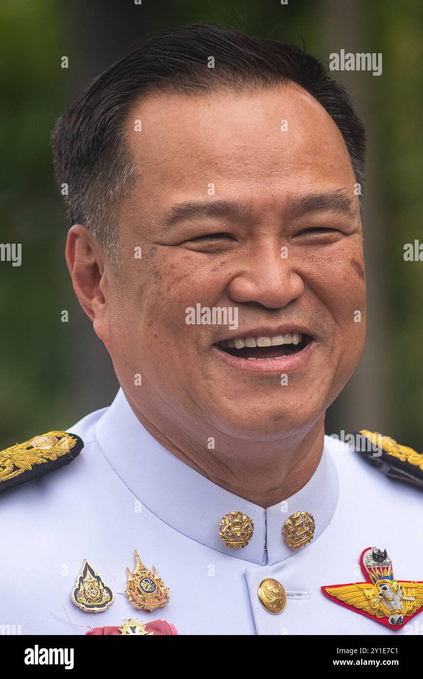 Bangkok, Thailand. 06th Sep, 2024. Anutin Charnvirakul, a Minister of Interior and Deputy Prime ...