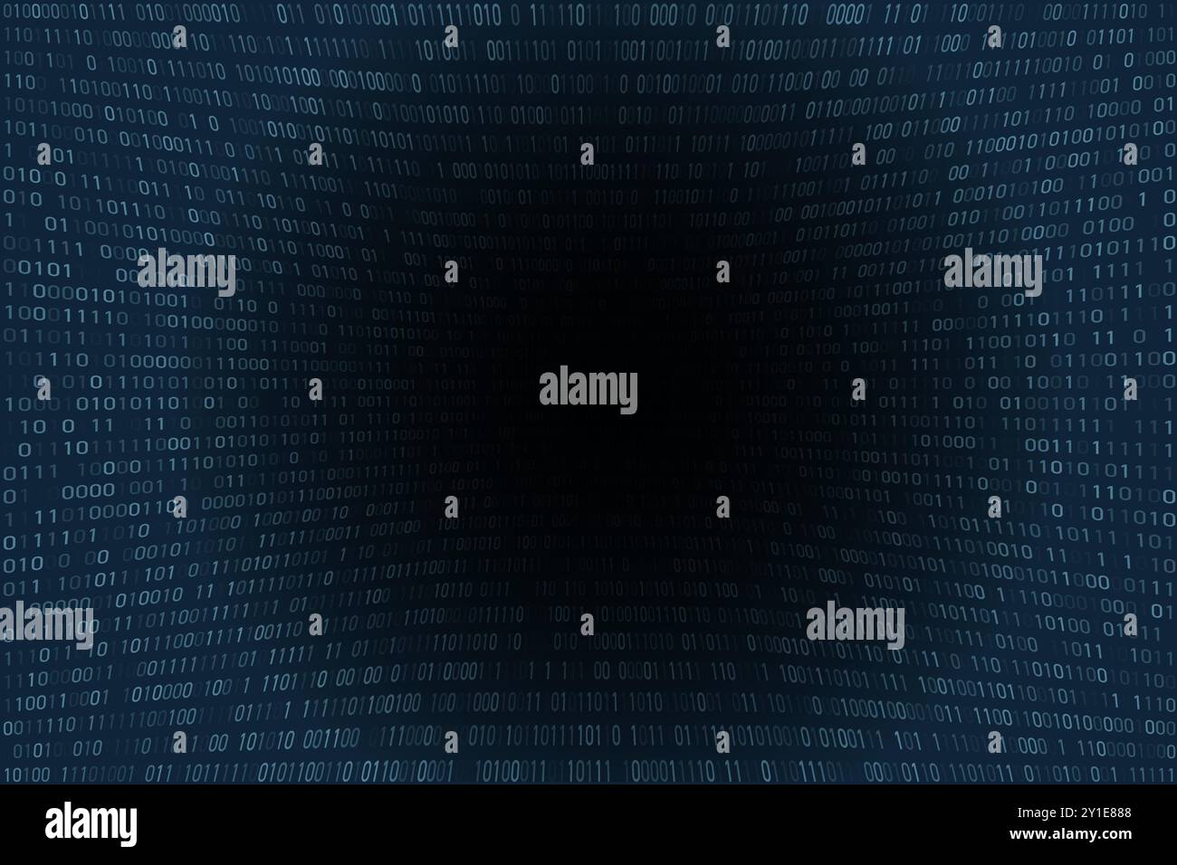 Information flow vulnerability. Binary code and black hole inside Stock ...
