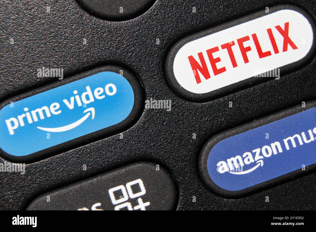 Streaming services on remote control with Amazon Prime Video and ...