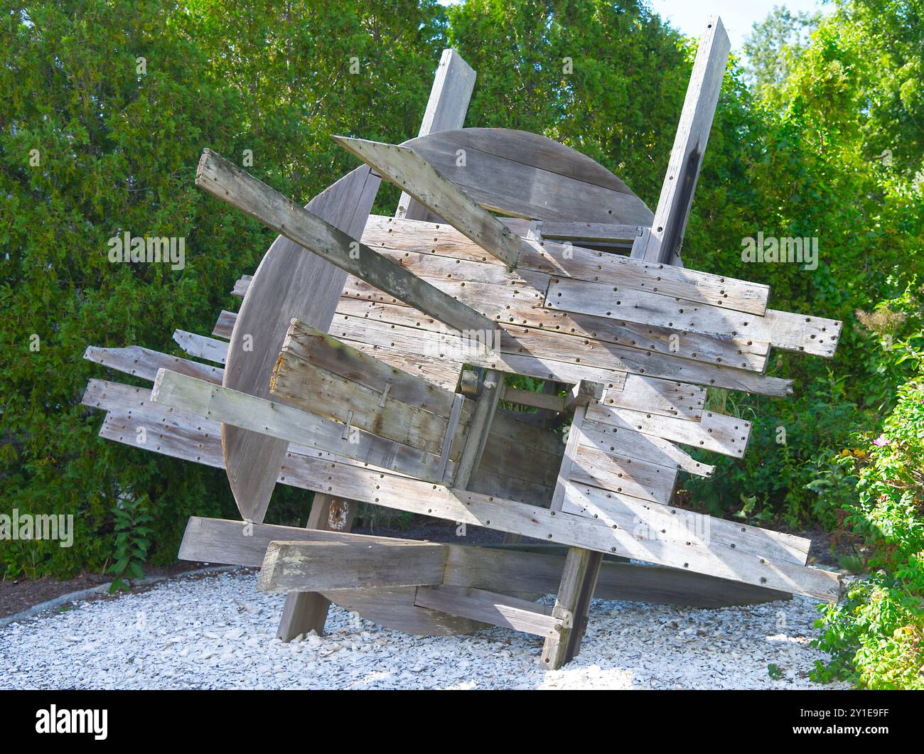 Art on display on the grounds of the Cape Cod Museum of Art in Dennis ...