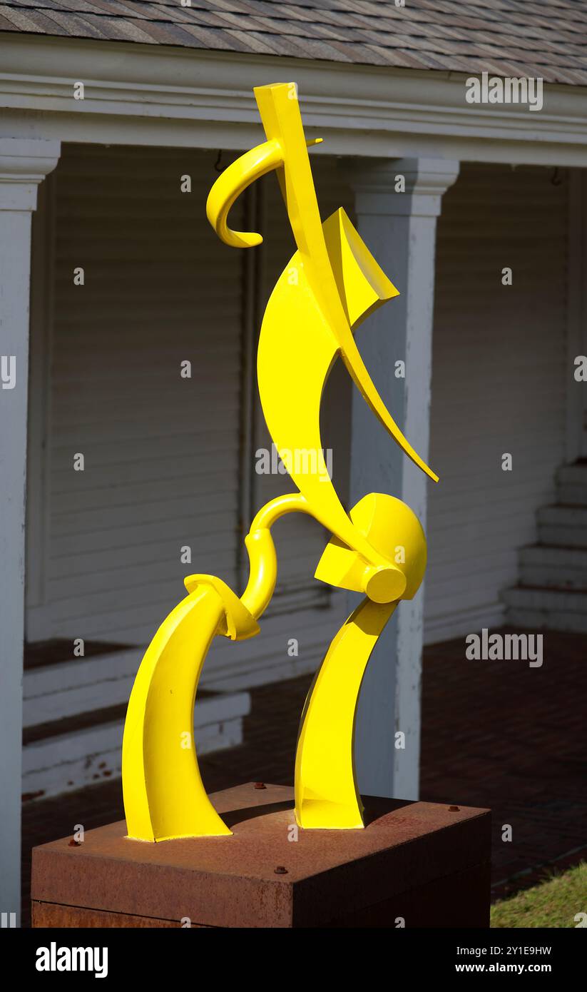 Art on display on the grounds of the Cape Cod Museum of Art in Dennis ...