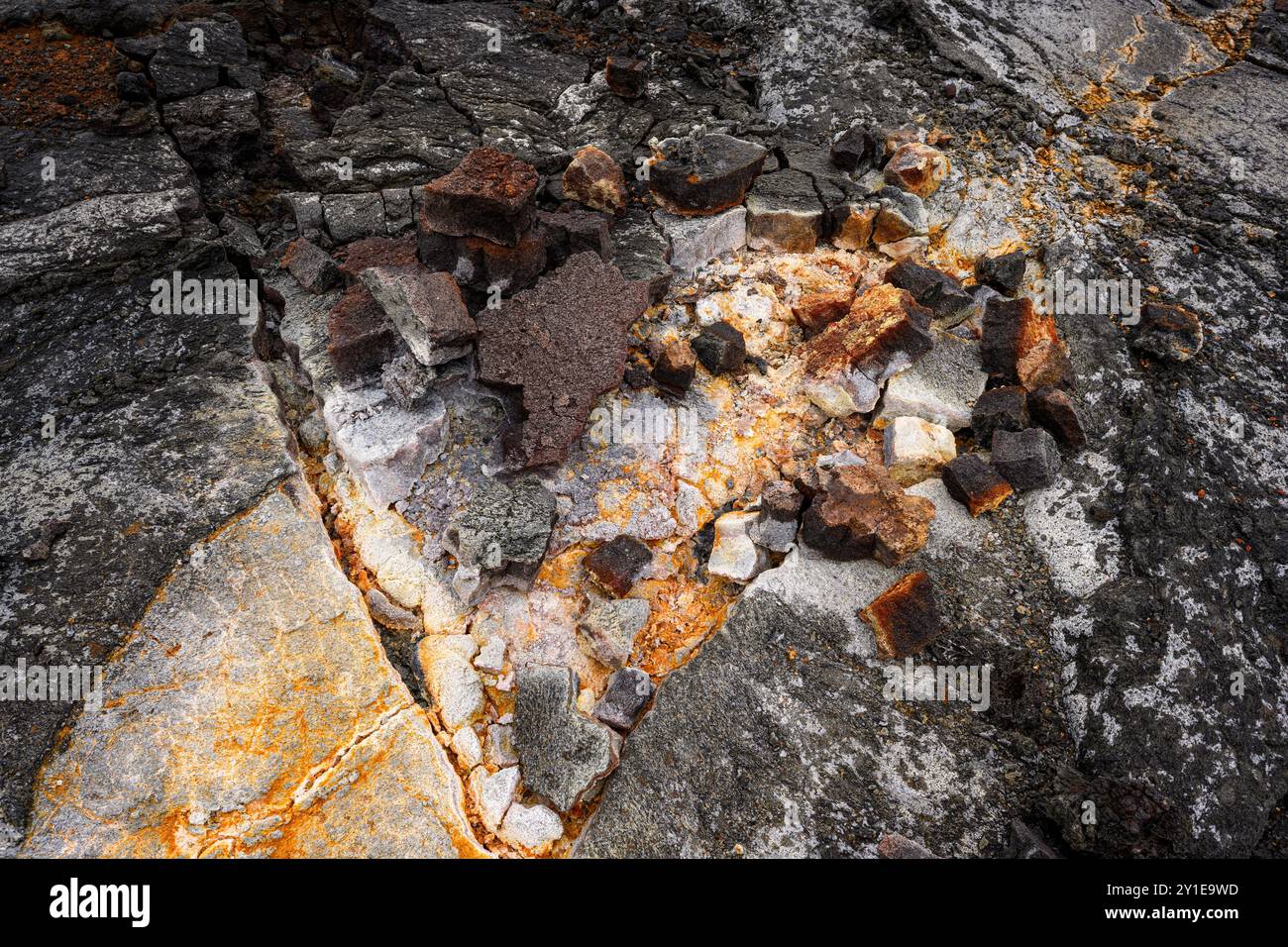 Amazing lava field from recent Geldingadalir volcano erruption Stock ...