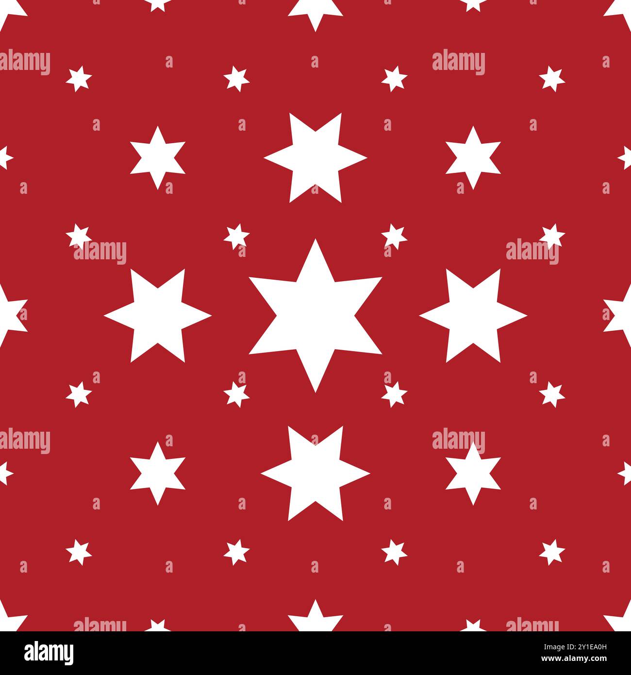 seamless pattern with stars depicted on bright red background. vector ...