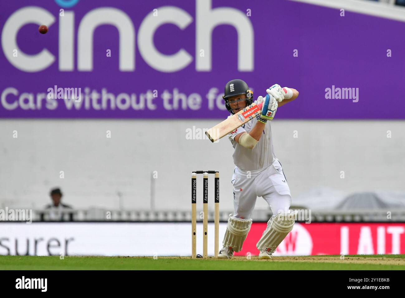 London, England. 6th Sep 2024. Ollie Pope bats during Day One of the ...