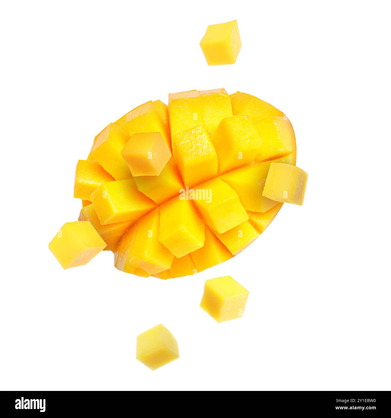 Mango pulp cut in cubes Cut Out Stock Images & Pictures - Alamy