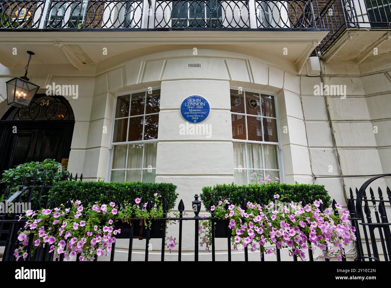 London, England, UK - July 25, 2024: 34 Montagu Square is an address ...