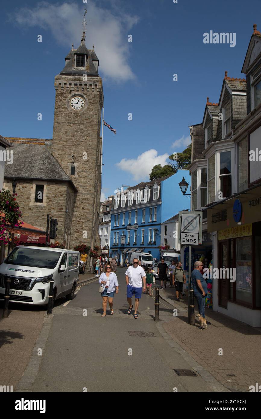 Looe town centre Stock Photo - Alamy