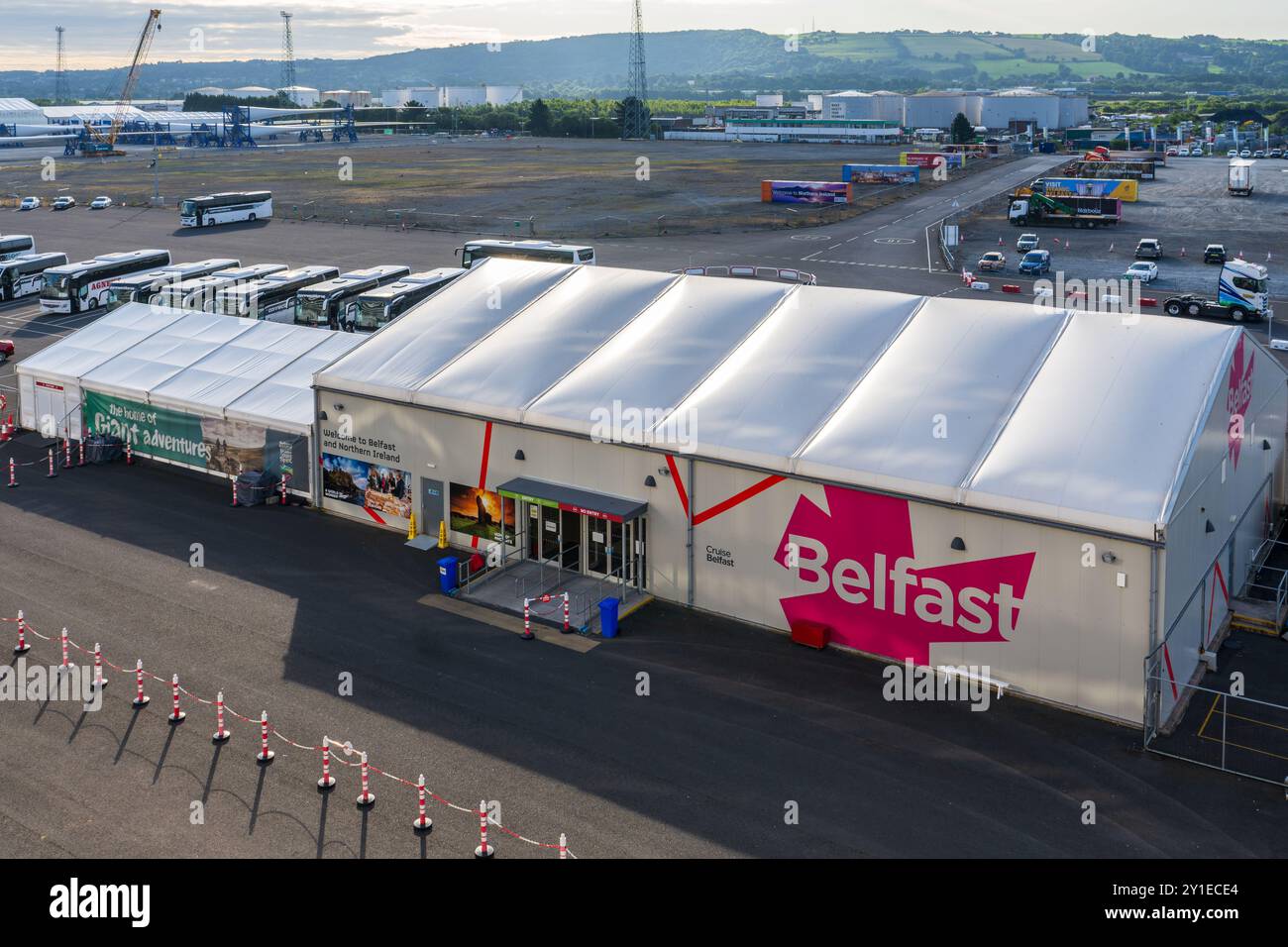 Belfast, Northern Ireland - July 17, 2024: Belfast Cruiseport welcome ...