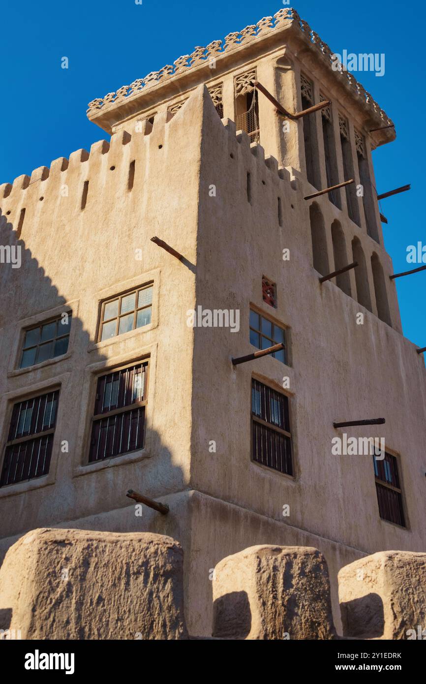 Wind Tower at Ajman Museum in Ajman, United Arab Emirates. Wind towers ...