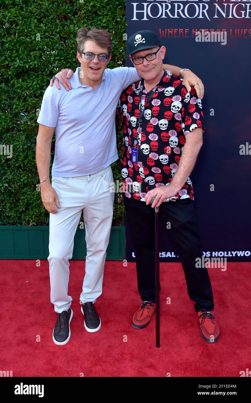Jason Blum und John Murdy bei der Eröffnung der Halloween Horror Nights ...