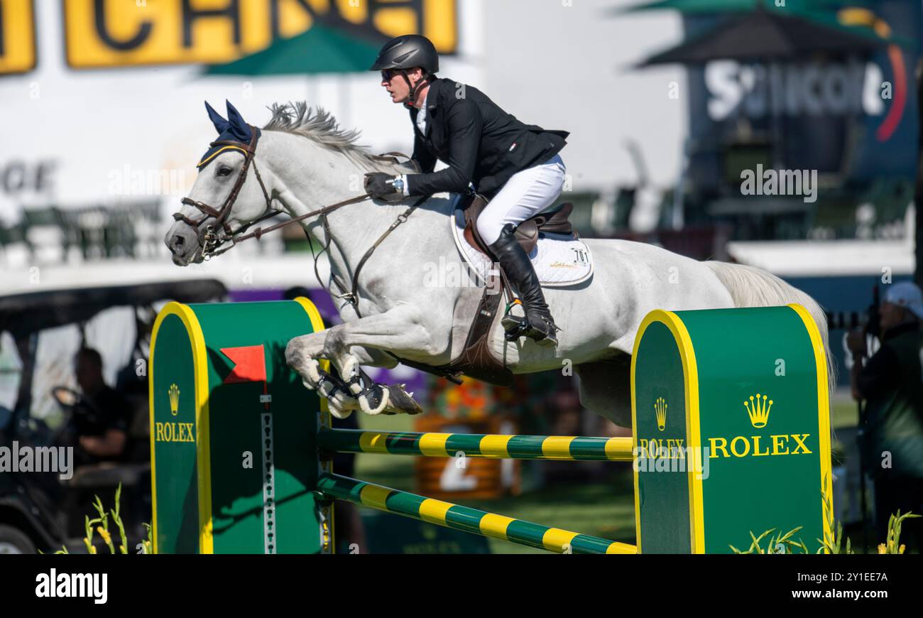 Calgary, Alberta, Canada, 5 September 2024. Daniel Coyle (IRE) riding ...