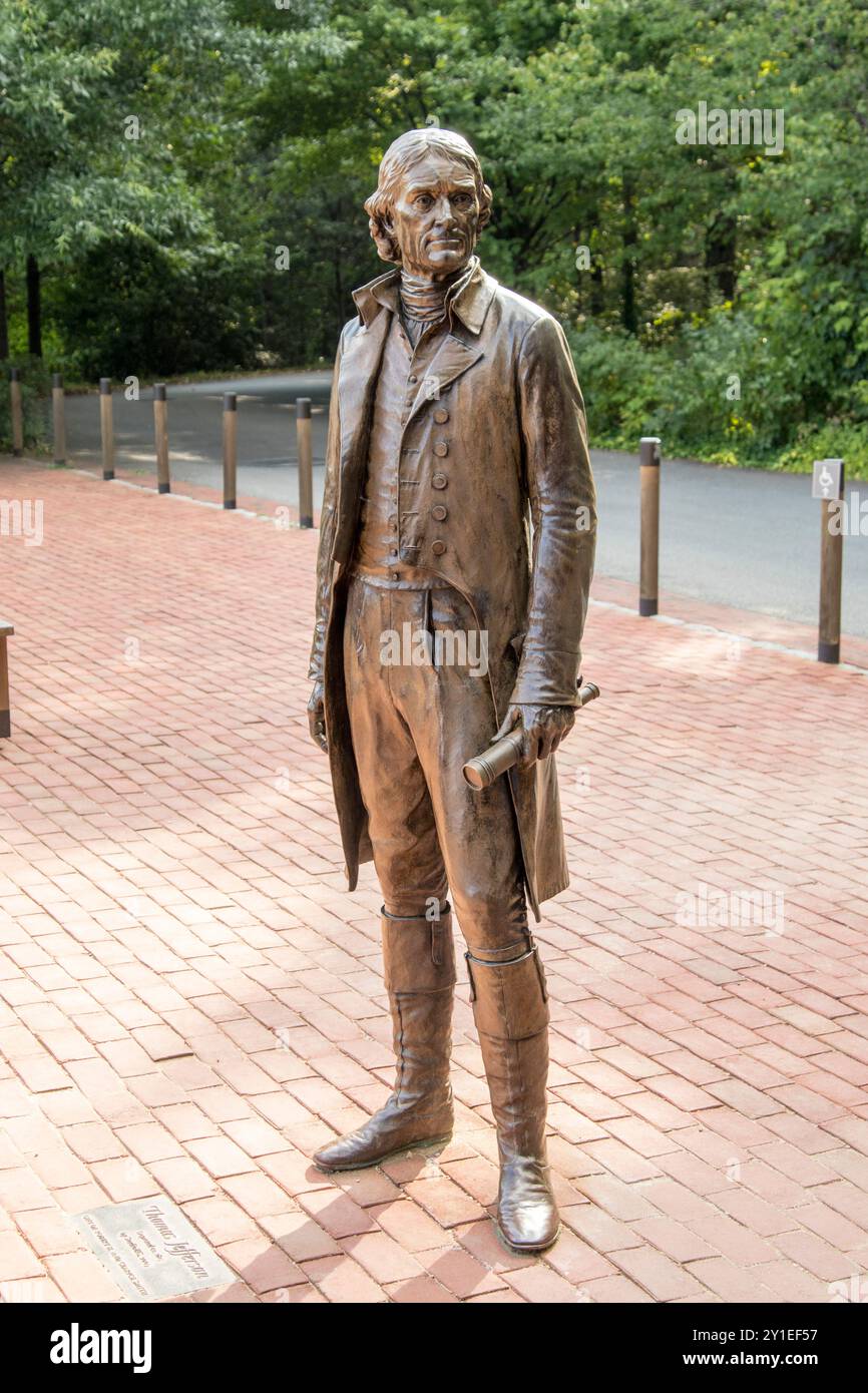 Thomas Jefferson Statue at Monticello Stock Photo - Alamy