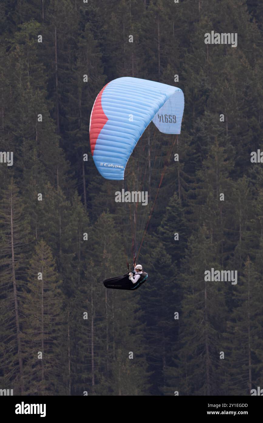 Paraglider wing hang glider inflatable Switzerland August 2024 Stock ...