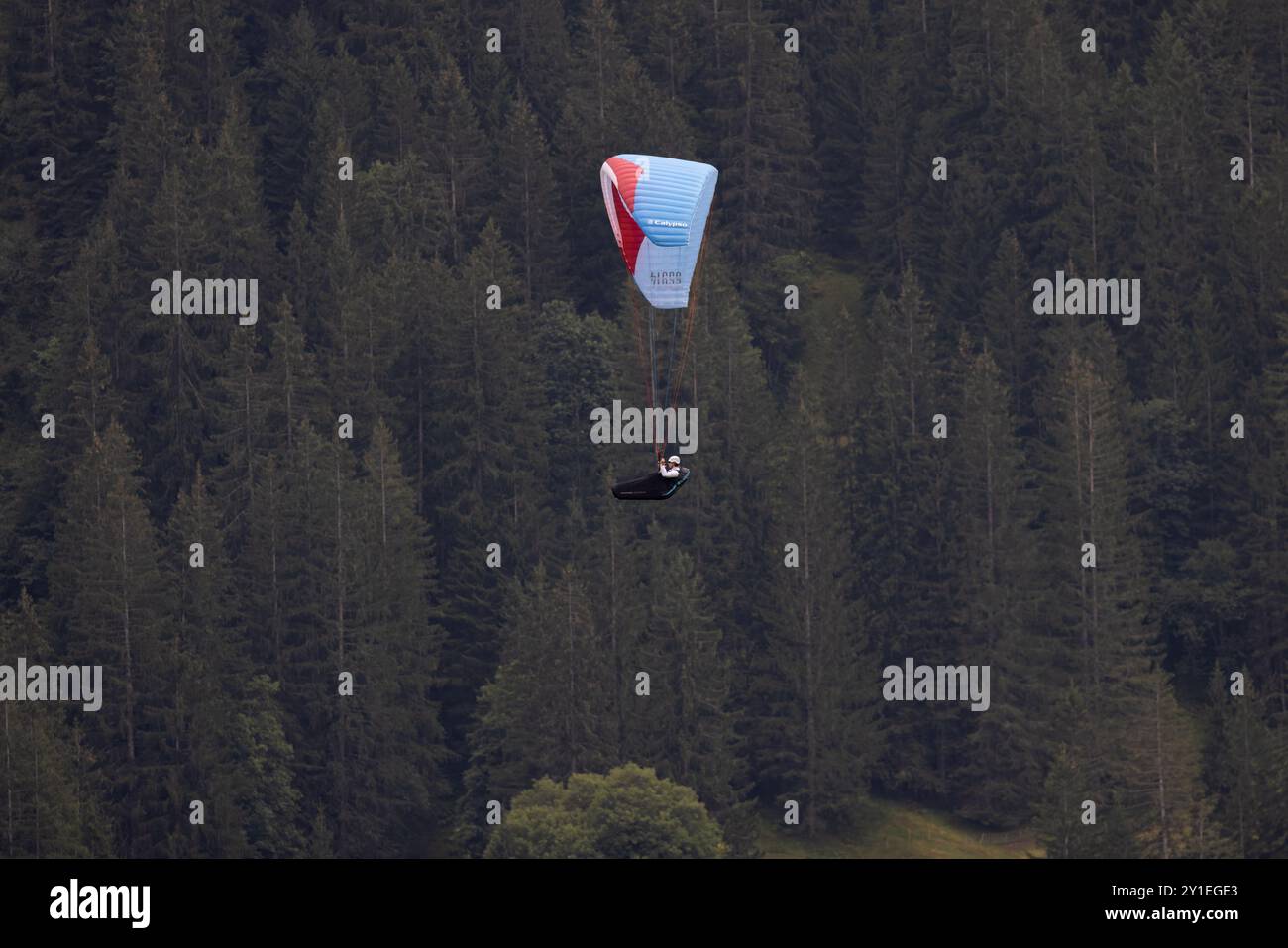 Paraglider wing hang glider inflatable Switzerland August 2024 Stock ...