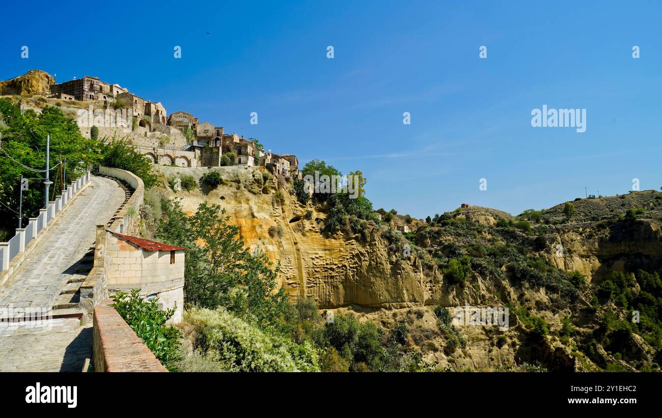 Ghost village of Rabatana, Tursi, Matera, Basilicata, Italy Stock Photo ...