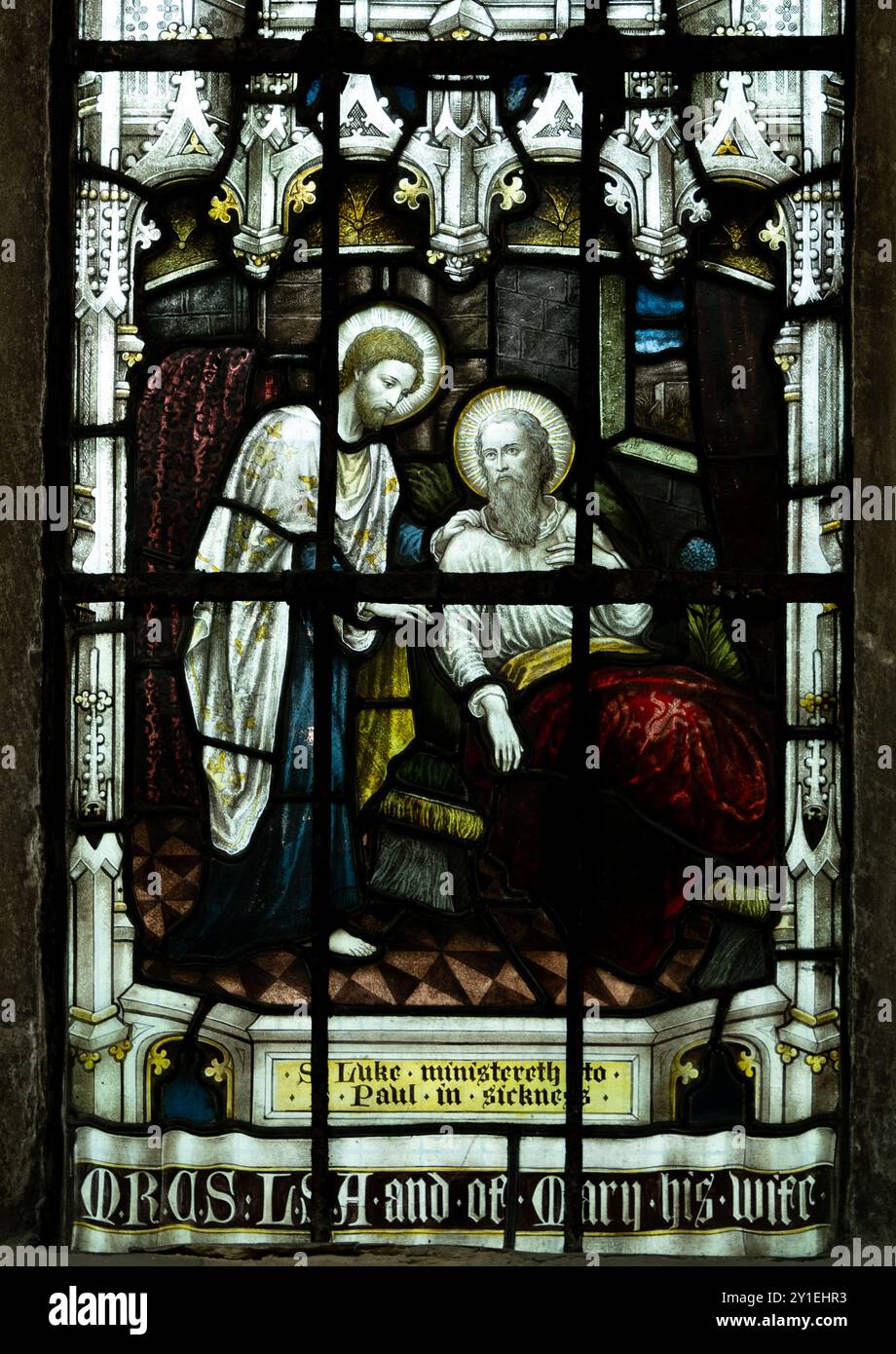 Saint Luke with Paul in sickness stained glass, Holy Trinity Church ...