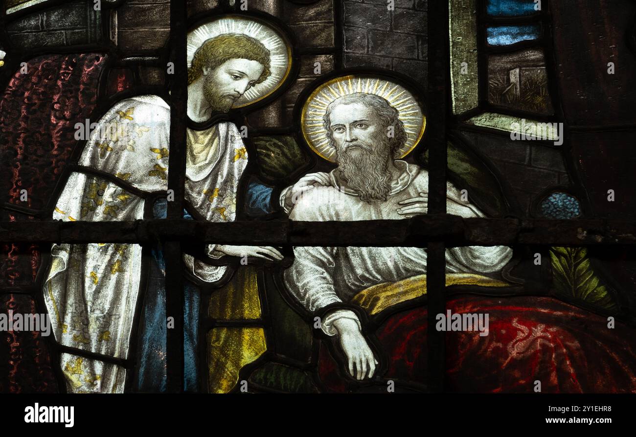 Saint Luke with Paul in sickness stained glass, Holy Trinity Church ...