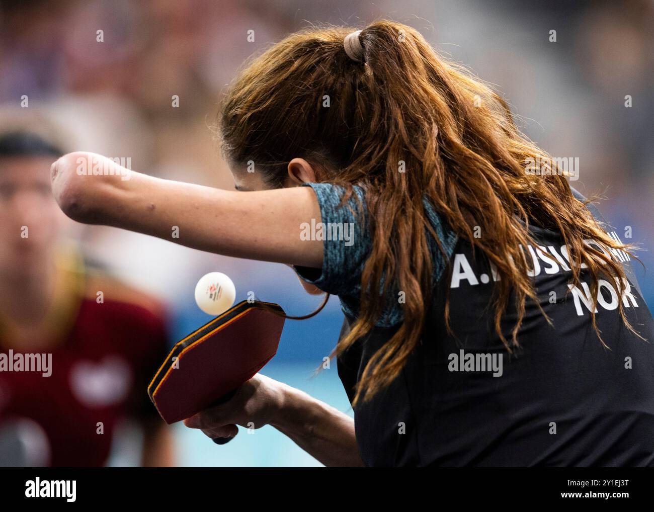 PARIS, FRANCE - SEPTEMBER 06: Aida HUSIC DAHLEN of norway wins against ...