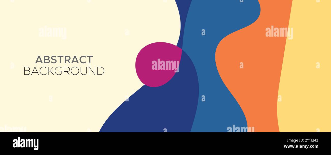 Abstract Colorful Liquid Horizontal Banner Background. Fluid Modern ...
