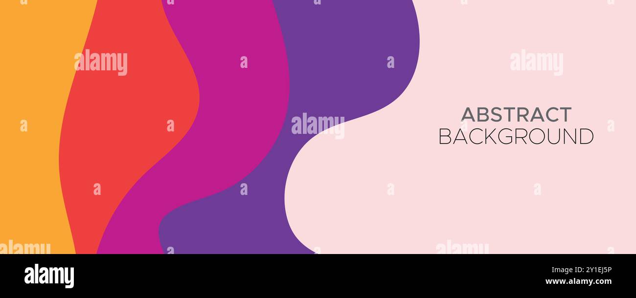 Abstract Colorful Liquid Horizontal Banner Background. Fluid Modern ...