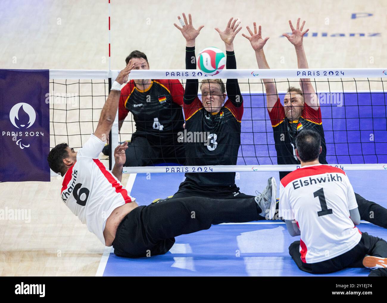 PARIS, FRANCE - SEPTEMBER 06: Ahmed Mohamed Soliman KHAMIS (L) of egypt ...