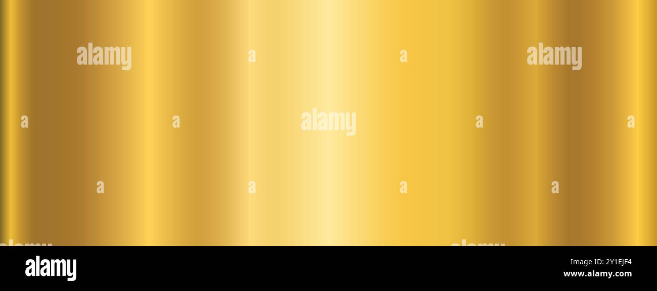 Metallic gradients with highlights. Golden metal gradient effects for ...