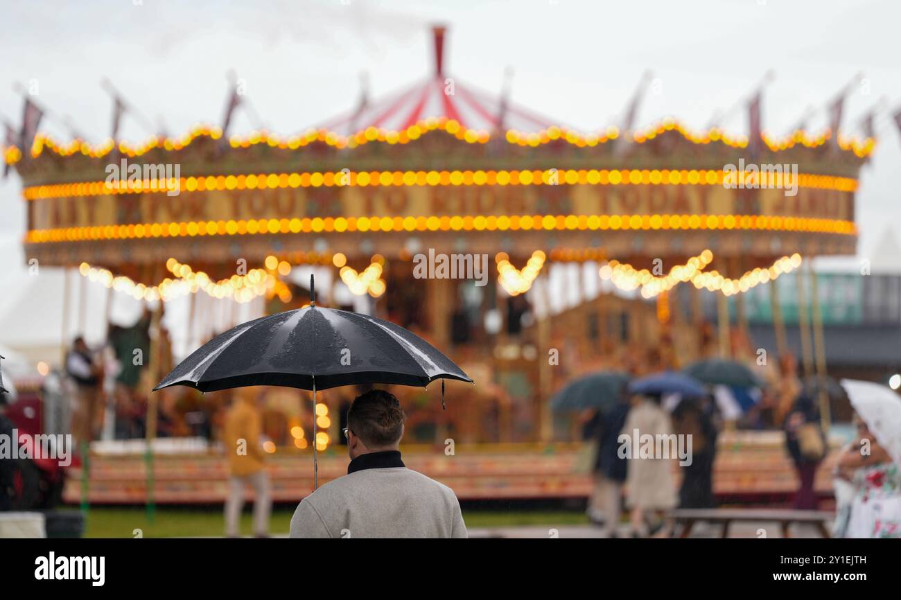 Steam carousel fairground attraction at Goodwood Revival immersive ...