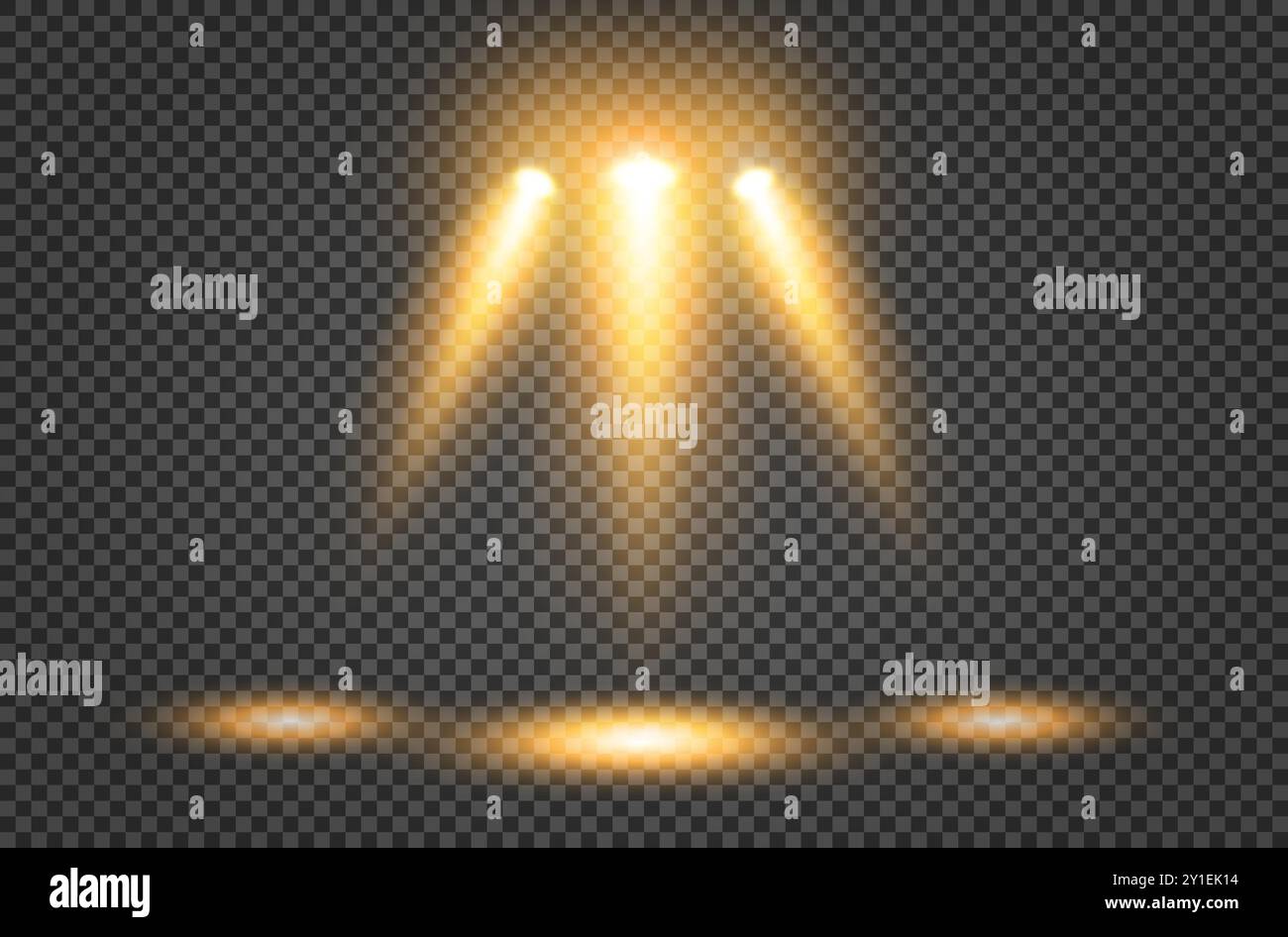 Glowing yellow transparent light effect on transparent background Stock ...