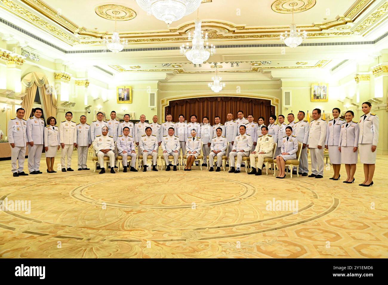 Bangkok, Thailand. 6th Sep, 2024. Thai Prime Minister Paetongtarn Shinawatra and new cabinet ...