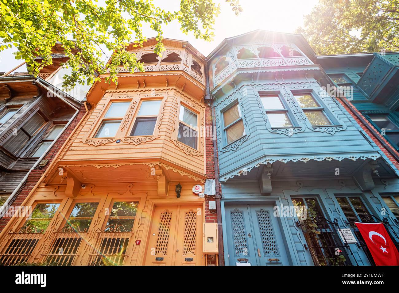 10 July 2024, Istanbul, Turkiye: picturesque street in Kuzguncuk ...