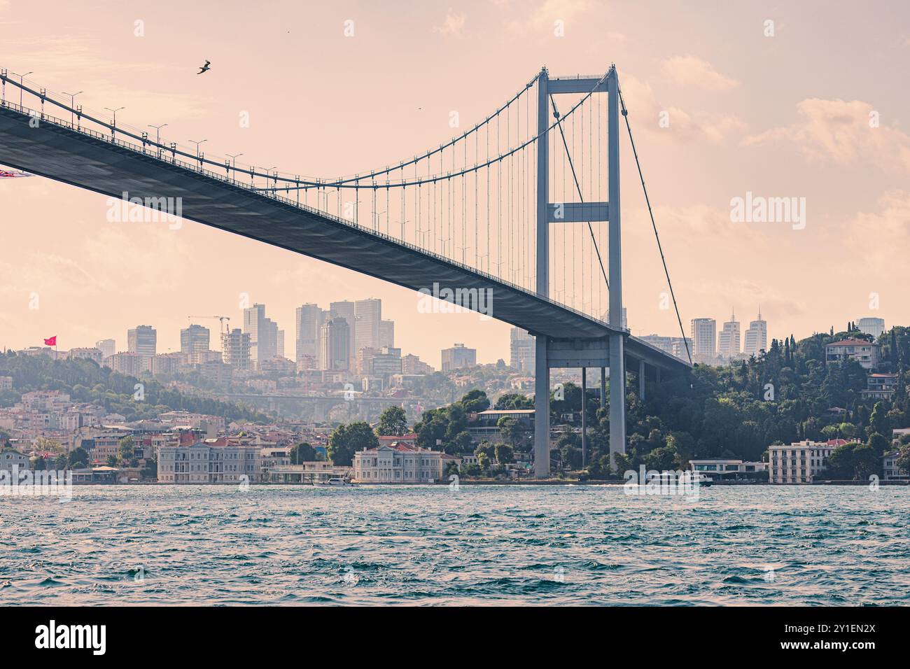 A stunning view of the Bosphorus Bridge in Istanbul, connecting Europe ...