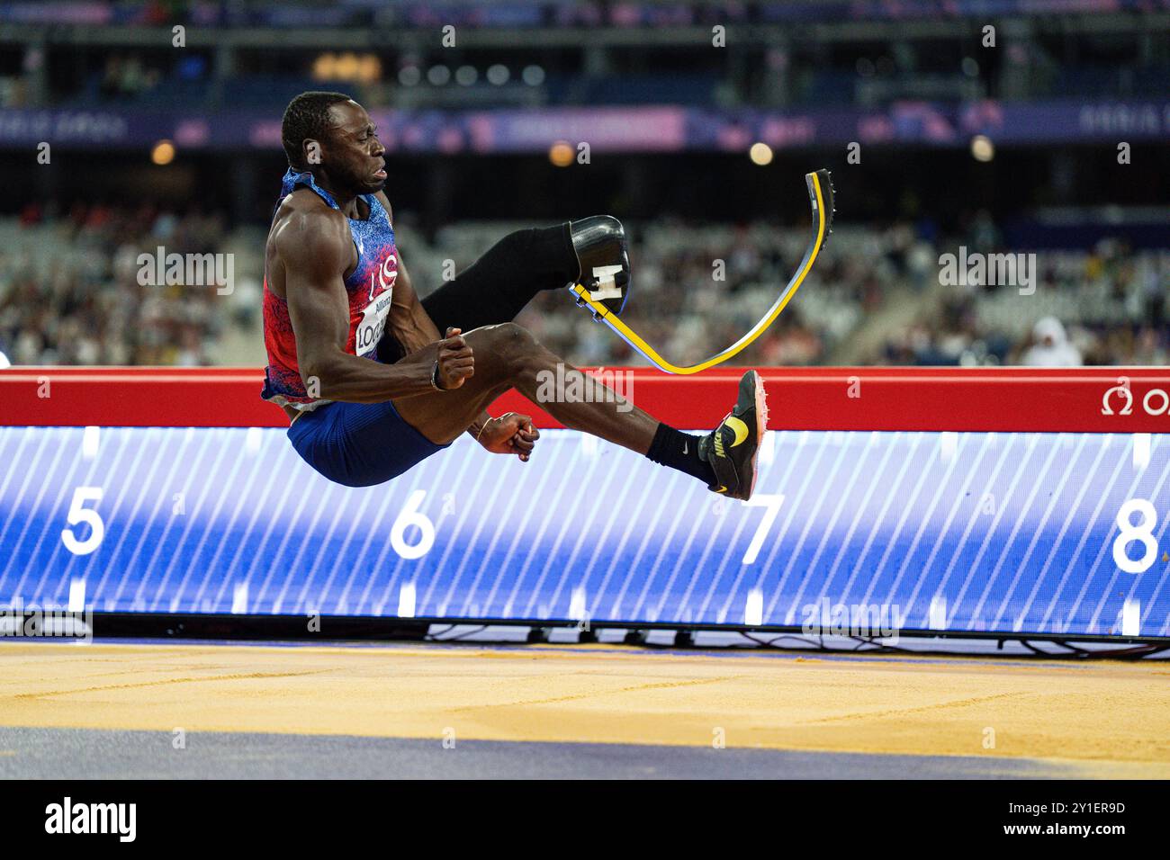 Derek Loccident of Team USA wins a silver medal during Para Athletics ...
