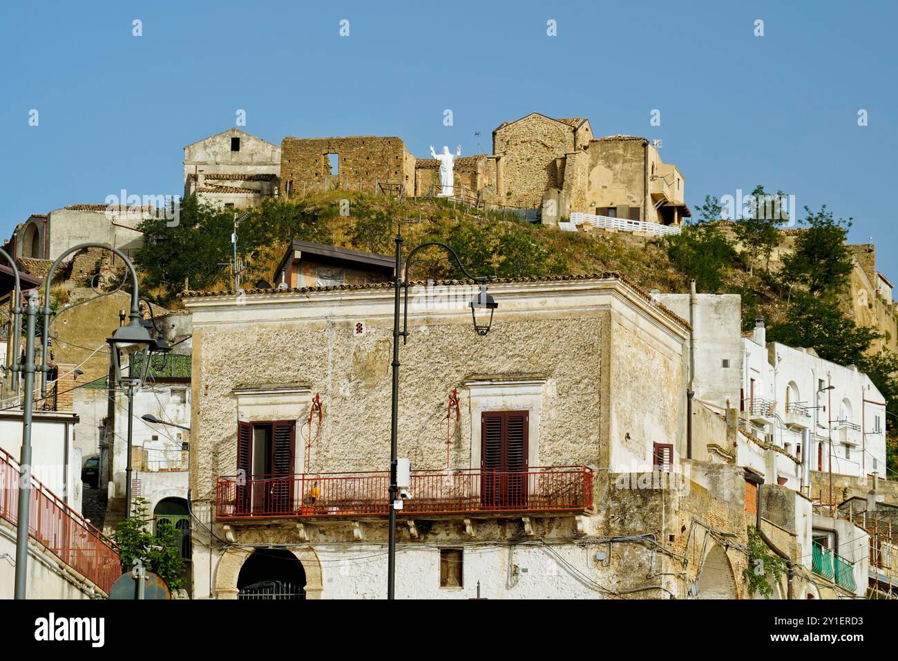The medieval historical nucleus of the village of Pomarico, Matera ...