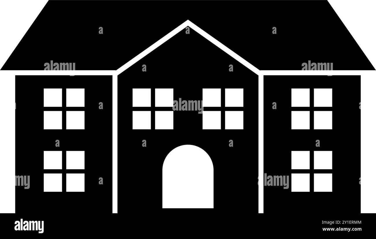 Villa home building symbol and house and mansion vector illustration ...