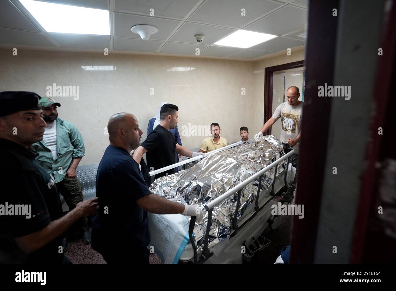 Nablus, Gaza. 06th Sep, 2024. The body of dual American and Turkish ...