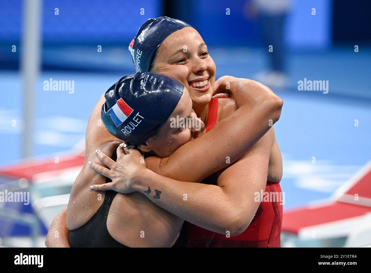 Paris, France. 06th Sep, 2024. Emeline Pierre celebrates with Anaelle ...