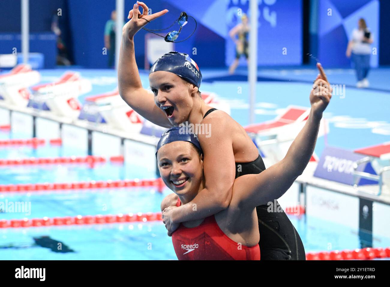 Paris, France. 06th Sep, 2024. Emeline Pierre celebrates with Anaelle ...
