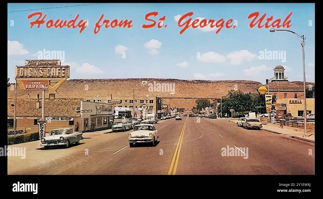 THE CONQUEROR: HOLLYWOOD FALLOUT, 1950s postcard from St. George, Utah ...