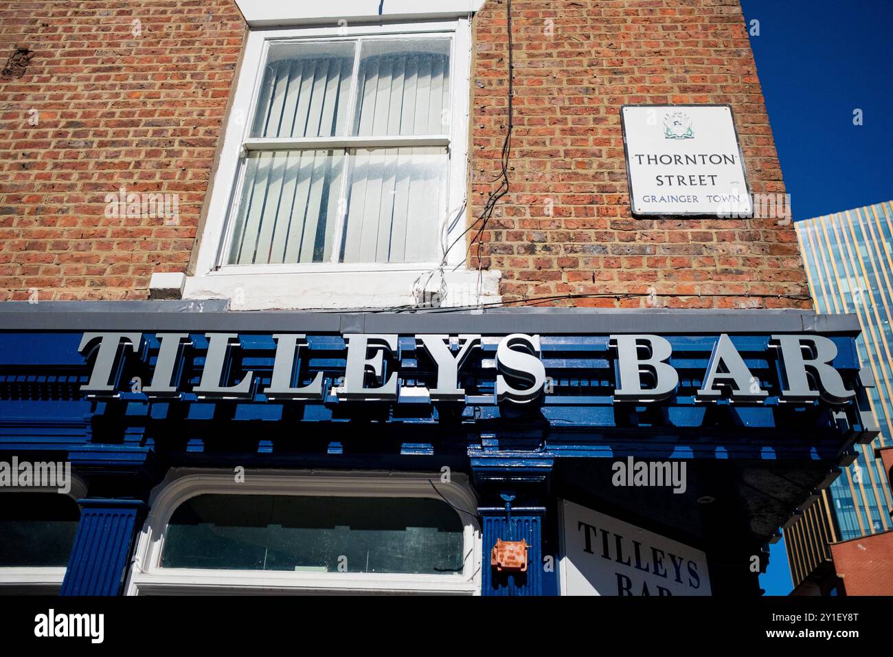 Newcastle UK: 8th July 2024: Tilley's Bar on Thornton Street with its ...