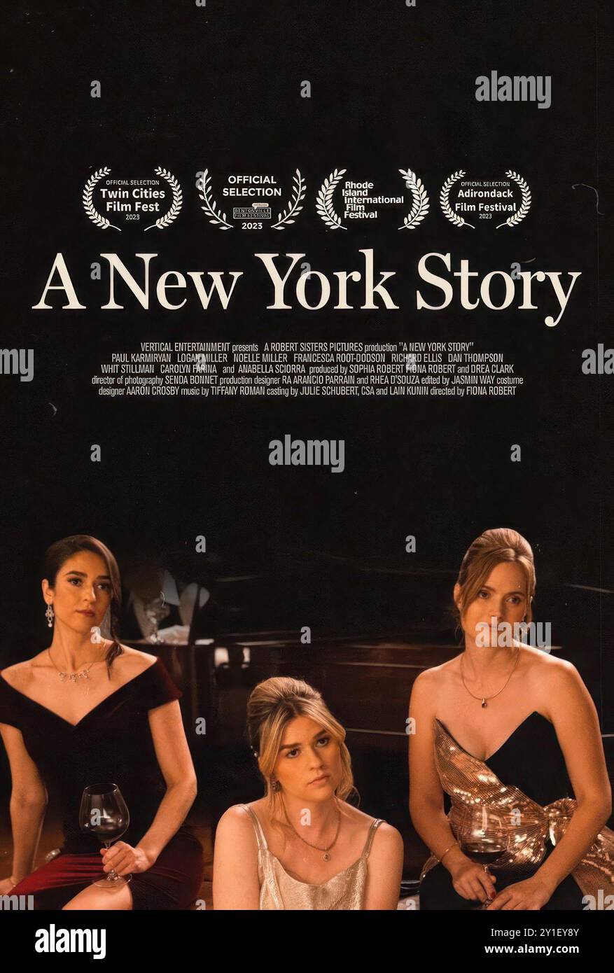 A NEW YORK STORY, poster, from left: Sophia Robert, Fiona Robert, Francesca Root-Dodson, 2024 ...
