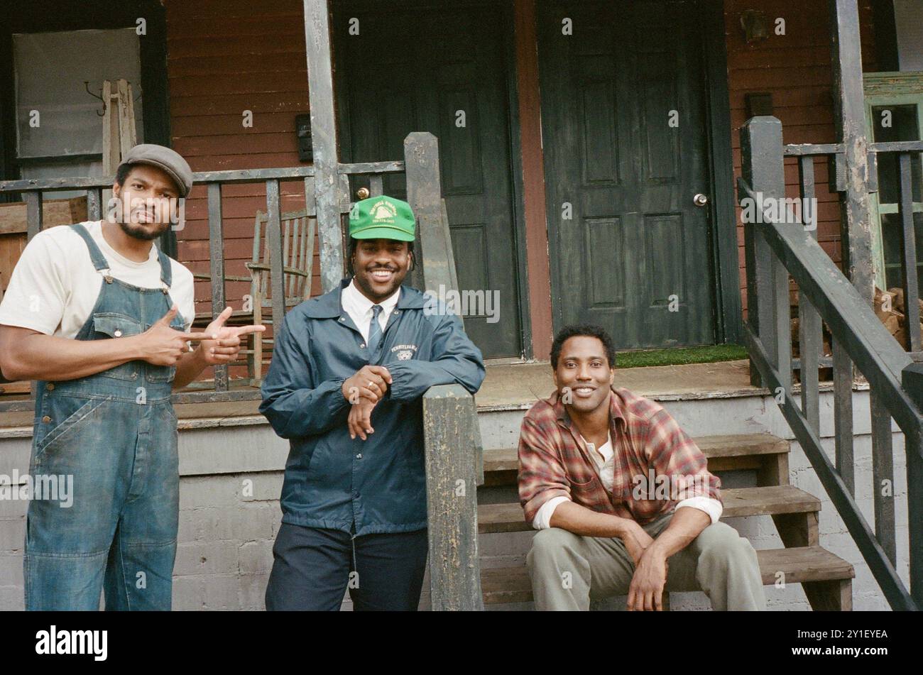 THE PIANO LESSON, from left: Ray Fisher, director Malcolm Washington ...