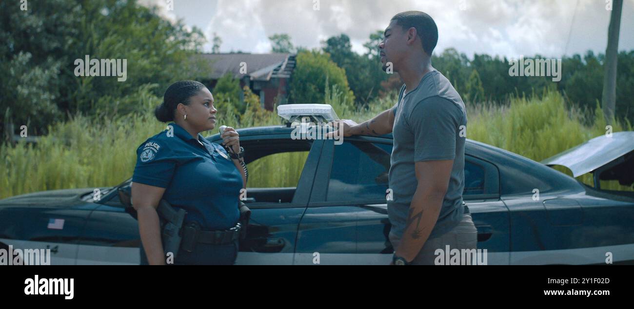 REBEL RIDGE, from left: Zsane Jhe, Aaron Pierre, 2024. © Netflix ...