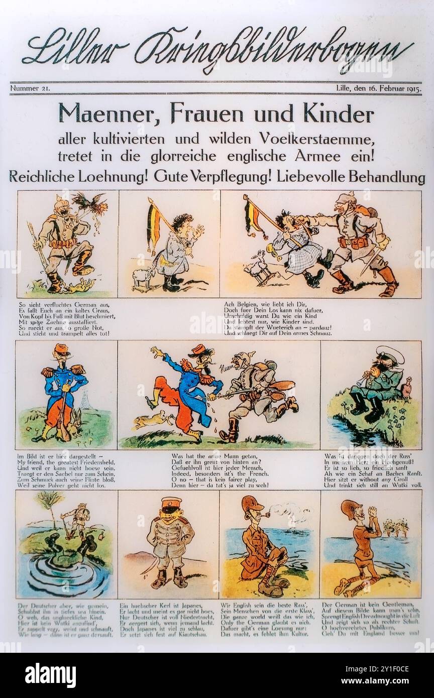 Liller Kriegszeitung with the Liller Kriegslillerbogen, German WWI ...