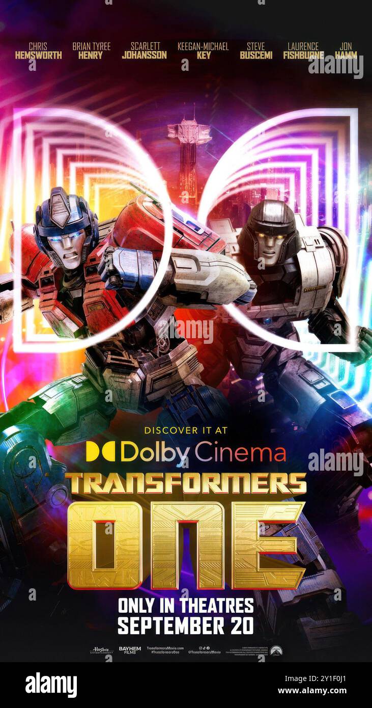 TRANSFORMERS ONE, US Dolby Cinema poster, from left: Optimus Prime ...