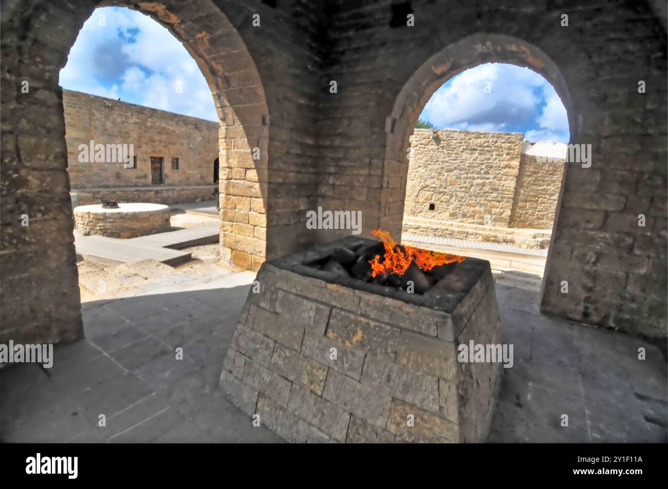 The Baku Ateshgah "Fire Temple of Baku" in Baku, Azerbaijan Stock Photo ...