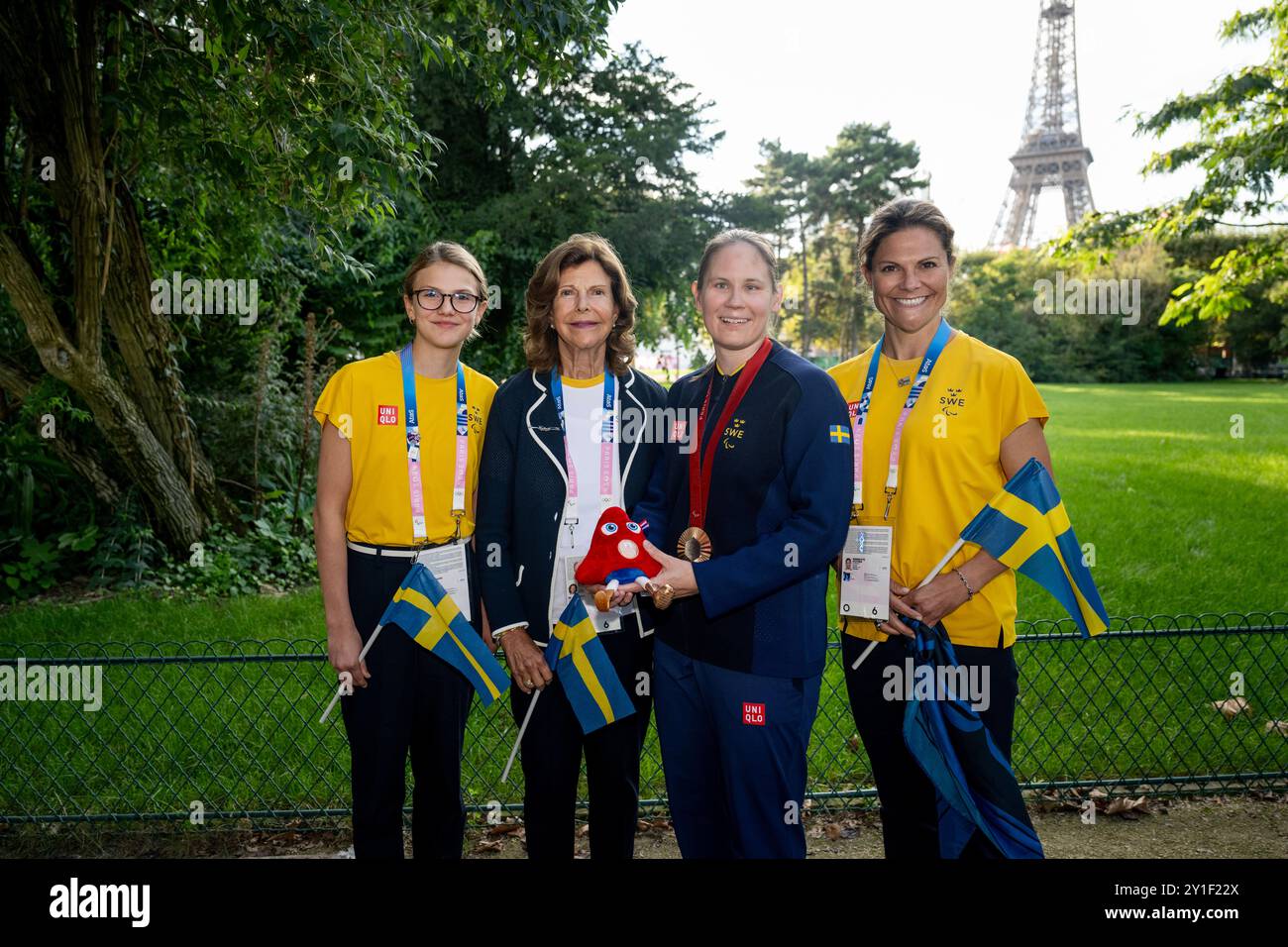 PARIS 20240906Princess Estelle, Queen Silvia and Crown Princess ...